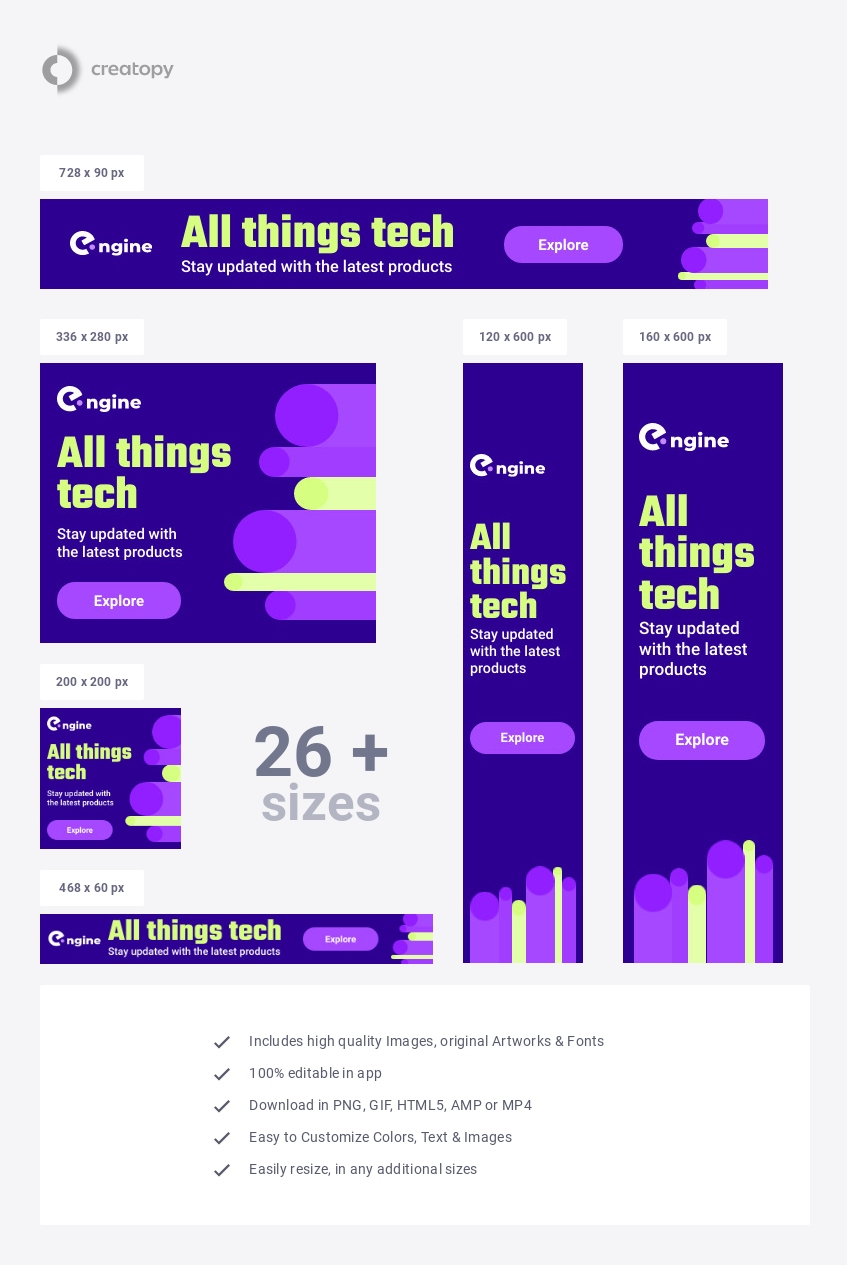 Stay Updated with the Latest Tech Ad Template - Creatopy
